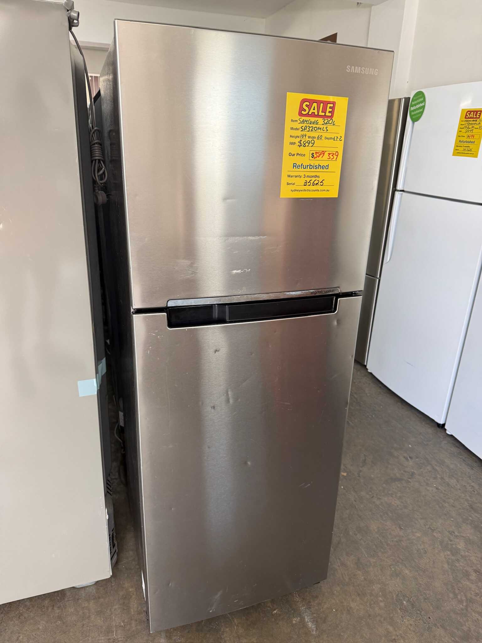 Samsung 320L Silver Top Mount Fridge Freezer - Refurbished 35625 ...