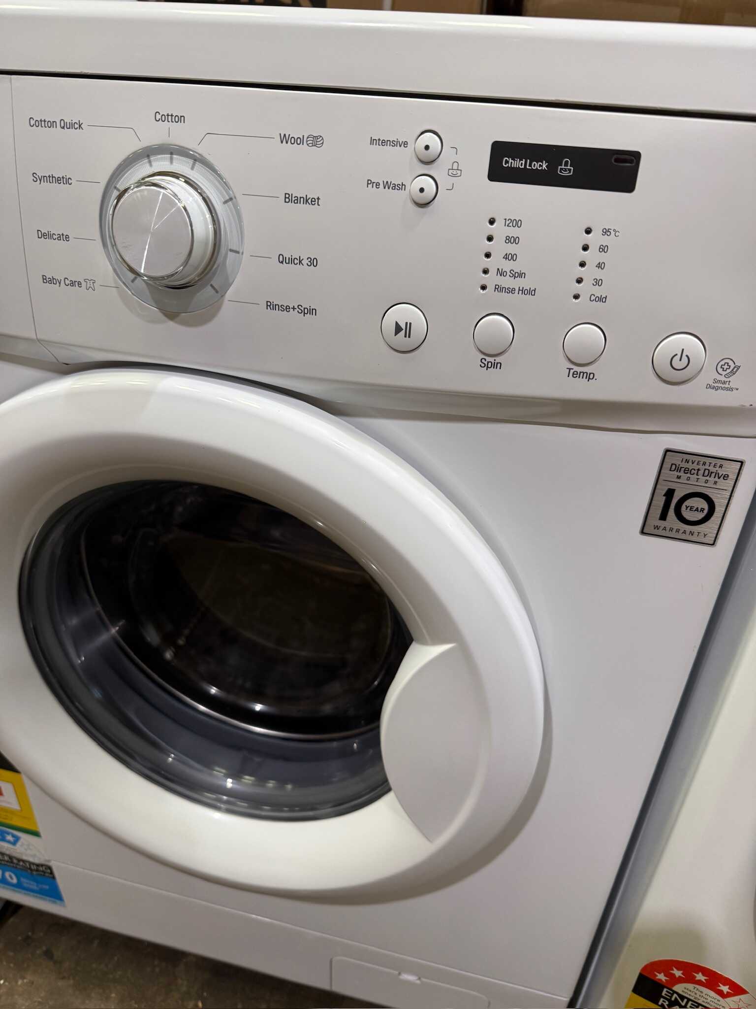 LG 7kg Front Load Washing Machine - Refurbished 35607 - Sydney Wide ...