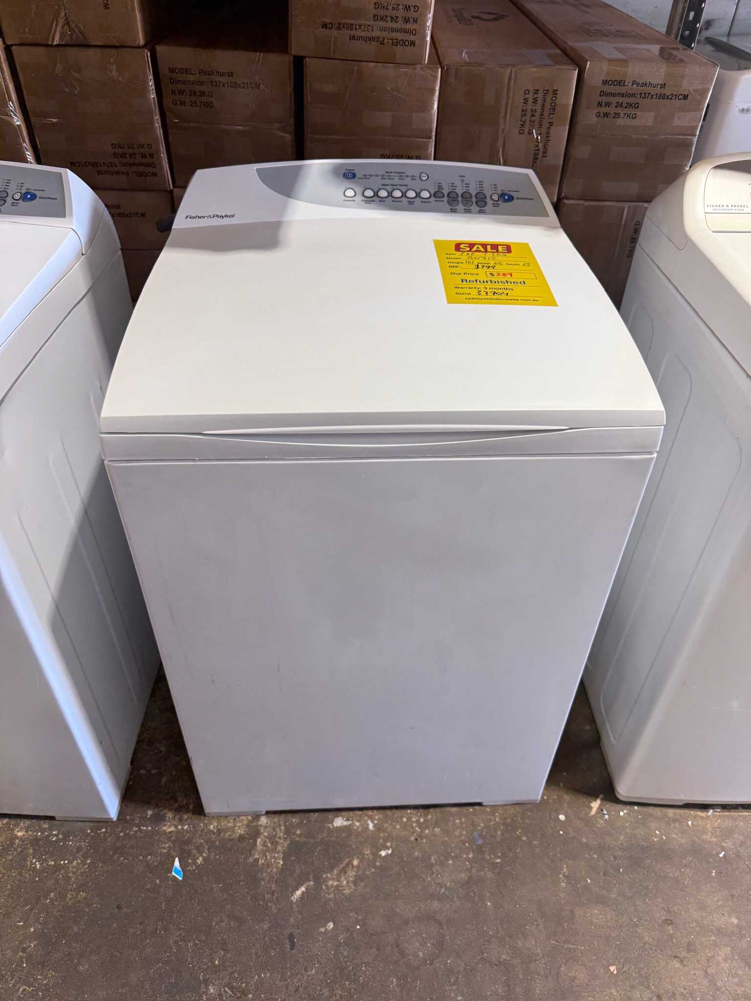 Fisher & Paykel 7.5kg Top Load Washing Machine - Refurbished 37704 ...